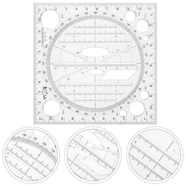 ZEICHNUNG MILLIONEN FUSS Schule Kleines Lineal Kreisschablone EUR 9,19 ...
