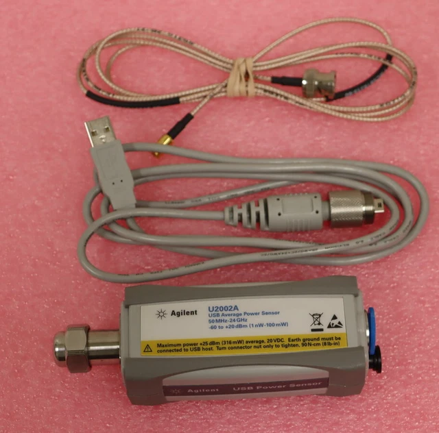 CAPTEUR D'ALIMENTATION MOYENNE USB Keysight U2002A 50 MHz-24 GHz avec câbles GARANTIS 2 Ava EUR ...