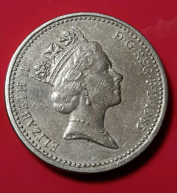 RARE 1985 UPSIDE Down Edge Mint Error One Pound Elizabeth Ii Coin EUR ...