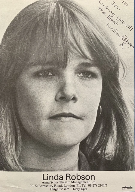 LINDA ROBSON TV Actress (Birds Of A Feather) Vintage **Hand Signed ...