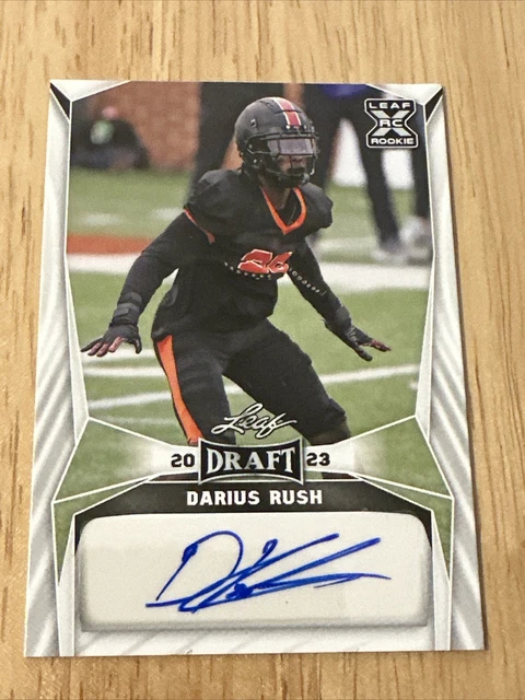 DARIUS RUSH 2023 Leaf #BA-DR1 Auto RC-South Carolina Gamecocks/Steelers ...