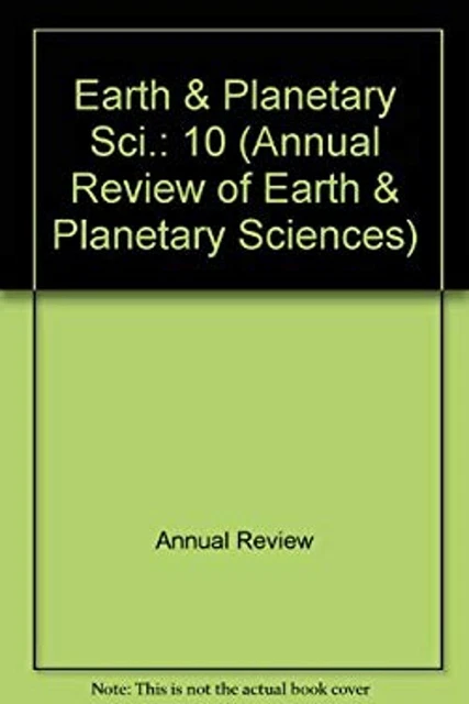 ANNUAL REVIEW OF Terre Et Planetary Sciences Couverture Rigide EUR 4,54 - PicClick FR