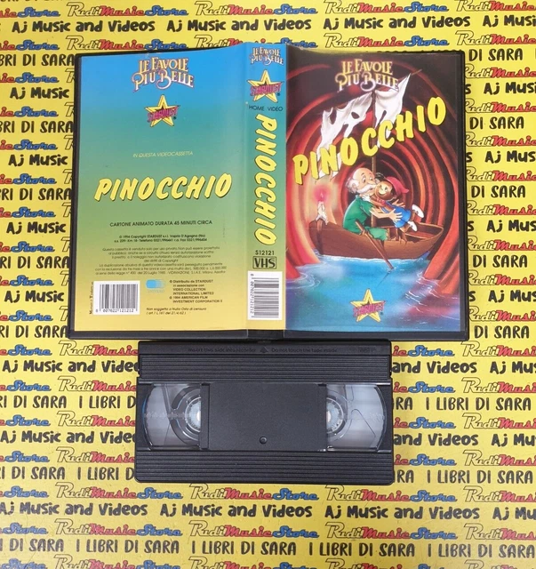 VHS FILM PINOCCHIO le favole piu'belle animazione STARDUST S 12121 ...