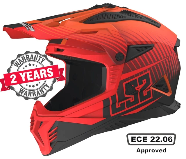 LS2 MX708 FAST Ii Ece22.06 Offroad Mx Quad Enduro Motorbike Helmet Duck ...