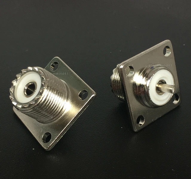 *75 PACK* NEW UHF female SO-239 panel chassis mount coaxial connector ...