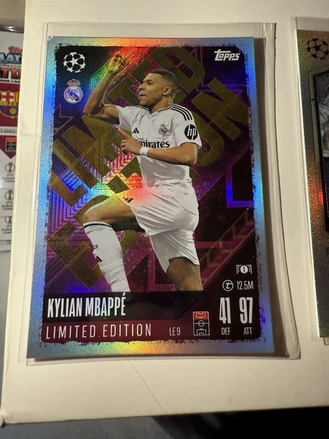 TOPPS MATCH ATTAX 2024/25 2025 Kylian Mbappe Real Madrid Limited Edition LE9 £0.99 - PicClick UK