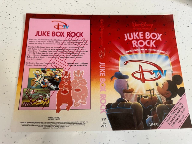 JUKE BOX ROCK - Sample VHS Video Sleeve - Small Box UK Walt Disney £5. ...