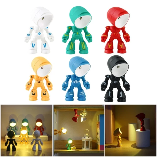 USER FRIENDLY SAFE LED Night Light Robot Shape Mount for Easy Placement ...
