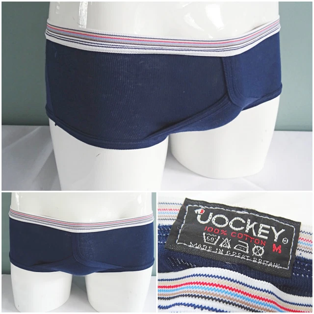 VINTAGE JOCKEY Briefs 1980s Mens Pants Underpants Unused Blue Y Fronts ...