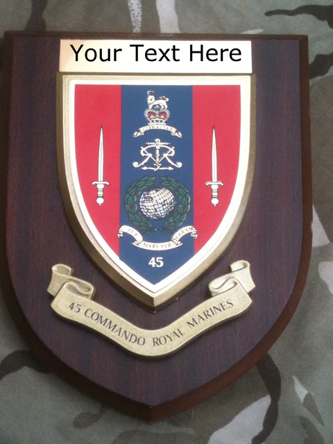 45 COMMANDO ROYAL Marines Personalised Military Wall Plaque UK Made for ...
