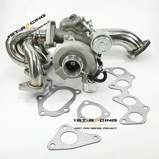 EXHAUST MANIFOLD +PIPE+UPGRADED TD04 Turbocharger kit for Toyota EP82 ...