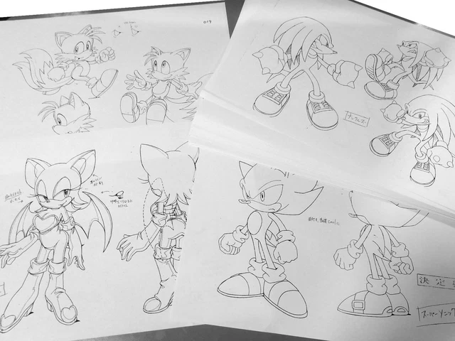 SONIC X ANIMATION Production Character Settei model sheets Sonic the ...