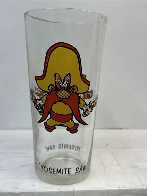 VINTAGE 1973 YOSEMITE SAM Glass Pepsi Collector Series Warner Bros ...