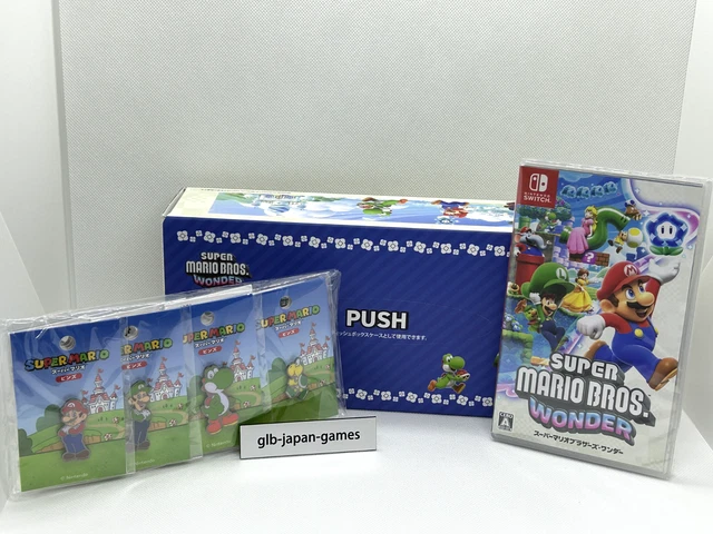 NINTENDO SWITCH SUPER Mario Bros Wonder Original Box Set with 8 Pins ...