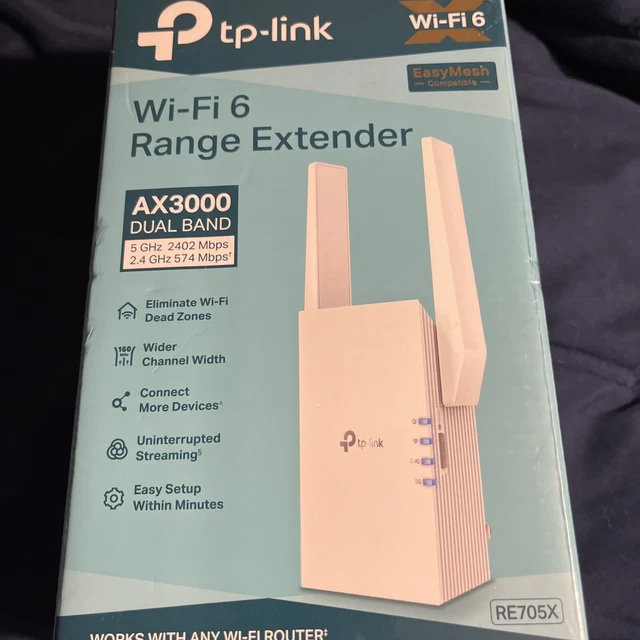 TP-LINK AX3000 DUAL-BAND Wi-Fi 6 Range Extender - White #RE705X New ...