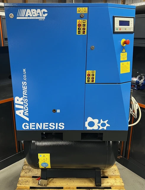 ABAC GENESIS 11 Receiver Mounted Rotary Screw Compressor + Dryer! 11Kw ...