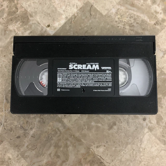 SCREAM VHS VARIANT Blue Cover Horror Film Wes Craven Drew Barrymore ...