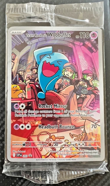2025 POKEMON DESTINED Rivals ETB Promo - Team Rocket's Wobbuffet SVP203 ...