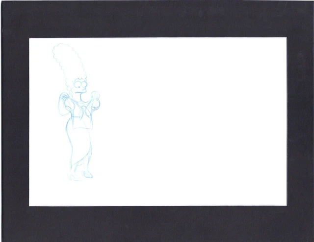 THE SIMPSONS MARGE Original Production Animation Cel Drawing from Fox 3 ...