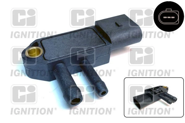 EXHAUST PRESSURE SENSOR fits VW CADDY Mk3, Mk4 1.6D 2.0D 10 to 20 CFHC ...