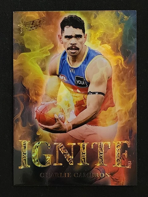 2024 AFL SELECT Footy Stars CHARLIE CAMERON Gold Ignite 057/125 #IGG5 ...