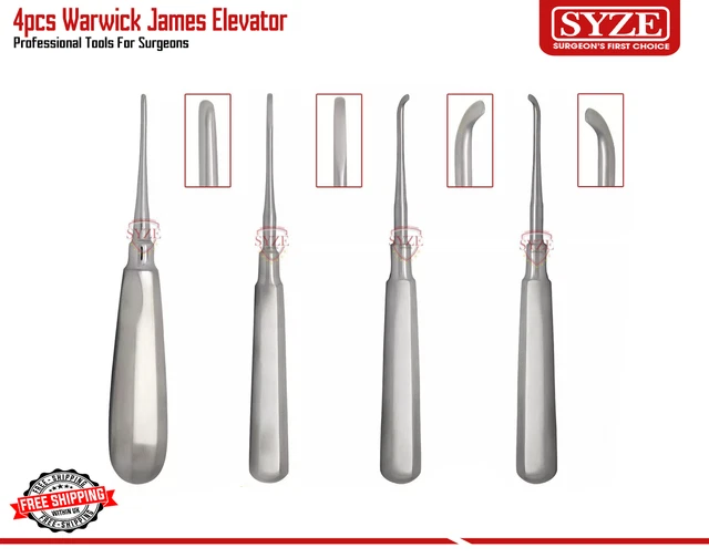 DENTAL PERIODONTAL LIGAMENT Warwick James Elevators Set Surgical ...