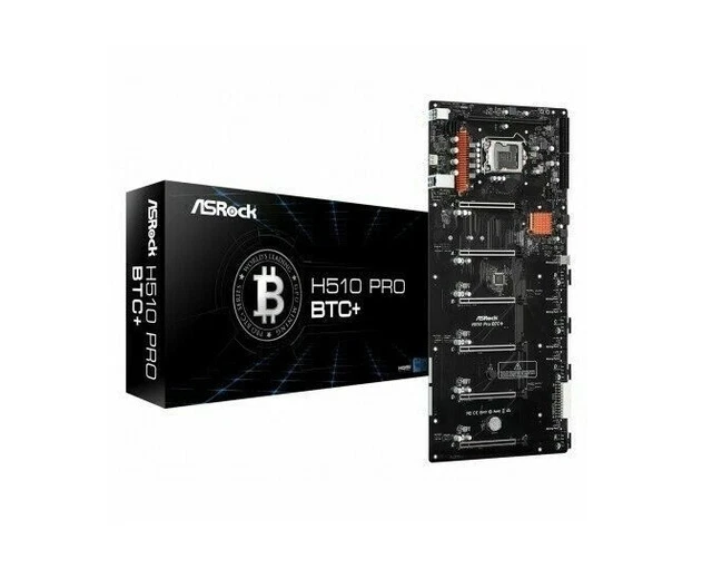 ASROCK H510 PRO BTC+ Motherboard Intel Socket 1200 H510 6 x PCIe Slots ...