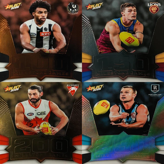 2025 AFL SELECT Footy Stars MILESTONE Games CHOOSE CARD Complete your ...