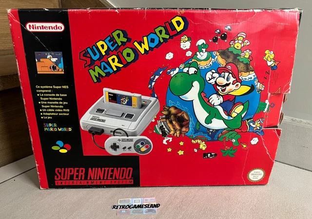 RARE ! PACK Console Super Mario World - BOITE ROUGE - Super Nintendo ...