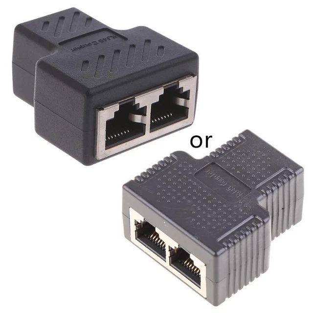 HIGH SPEED RJ45 Cable Coupler Ethernet Splitter 1 to 2 Female Adapter ...