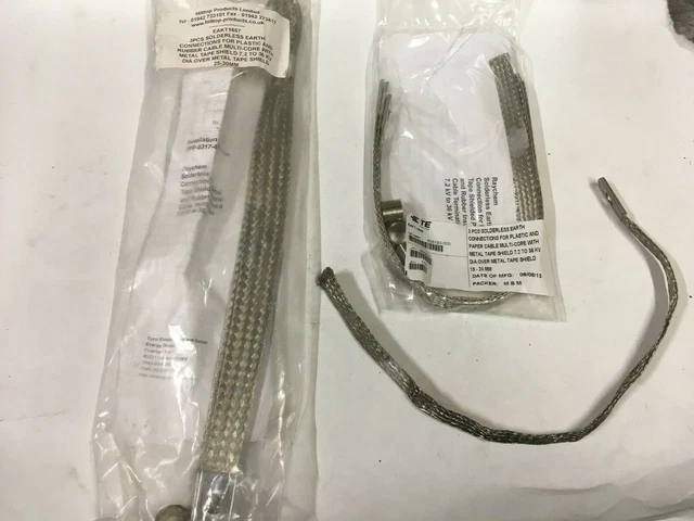 SOLDERLESS EARTH CONNECTIONS EAKT1656 & EAKT1657 Tyco/Raychem £25.00 ...