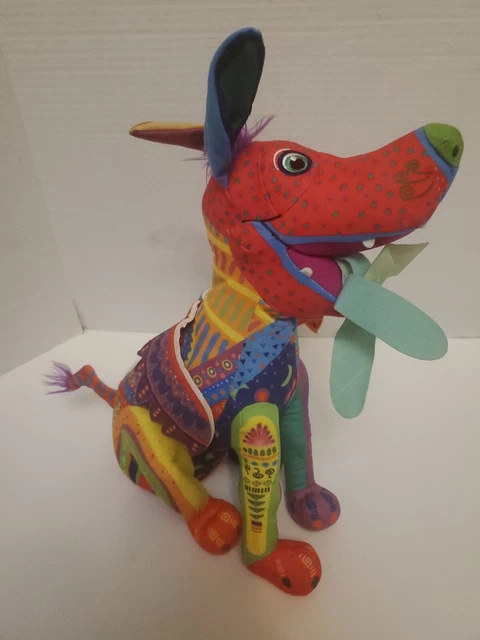 DISNEY PIXAR COCO Talking Dante Alebrije Dog Plush Toy Rare Colorful ...