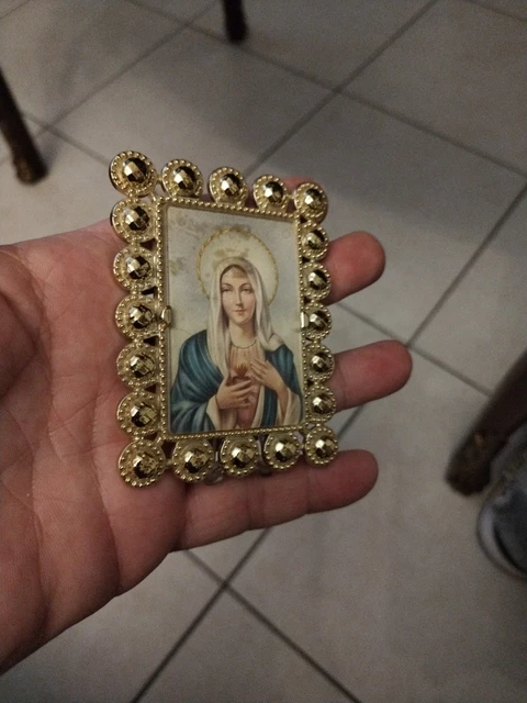 RARE ANCIEN OBJET De Dévotion Procession Portrait Icône Tableau Porte ...