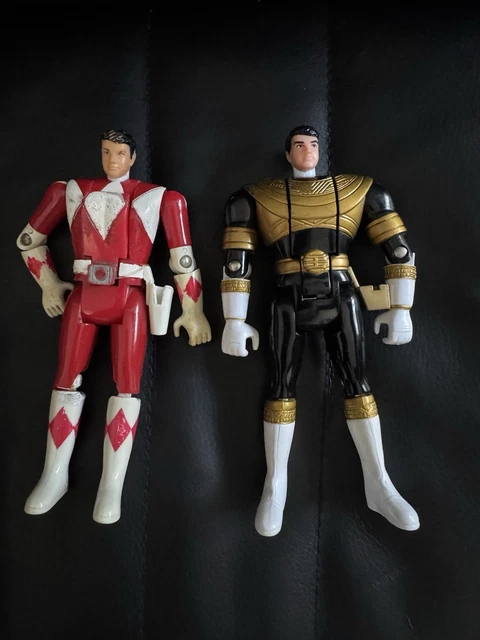 RARE VINTAGE MIGHTY Morphin Power Rangers Zeo Figures Red Gold Ranger ...