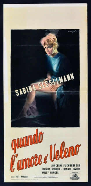 AFFICHE QUAND AMOUR Et 'Poison Veit Harlan Sabina Sesselmann, Joachim ...