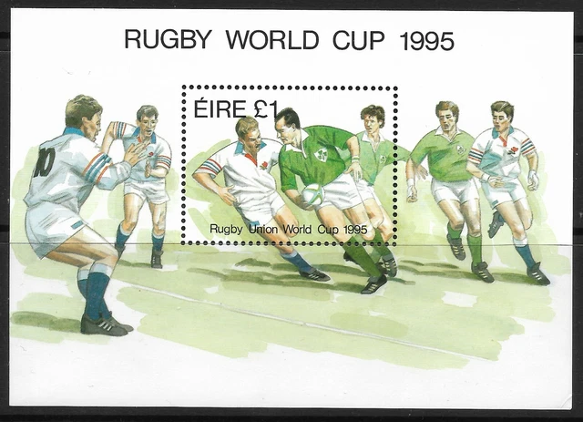 STAMPS-IRELAND. 1995. WORLD Rugby Championships Miniature Sheet. SG ...