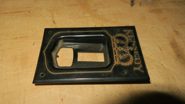 VINTAGE KENNEDY CONSOLE Radio Name Plate Insignia Tuning Eye Window ...