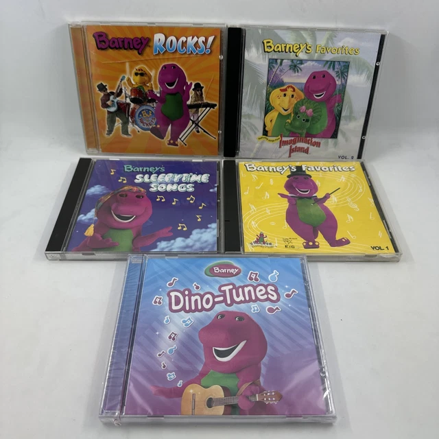 BARNEY LOT OF 5 CD - Rocks! Sleepytime Songs, Favorites 1 & 2 , Dino ...