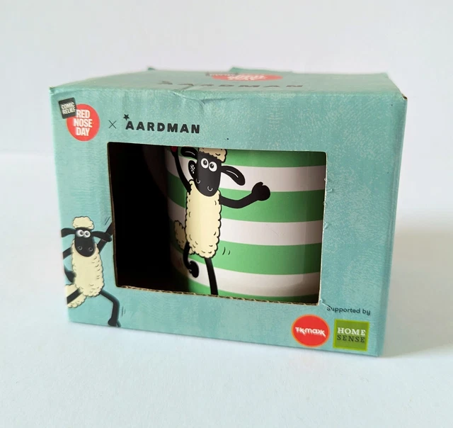 WALLACE AND GROMIT Shaun the Sheep Mug - Comic Relief / Red Nose Day £ ...