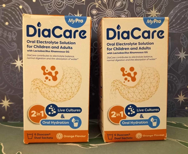 2X DIACARE ORAL Electrolyte Solution Children Adults Live Cultures 2X 6 ...