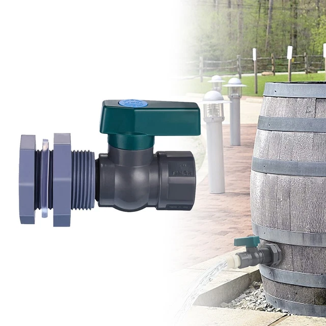 PVC BALL VALVE Kit for Rainwater Collection Enhanced Garden Watering ...