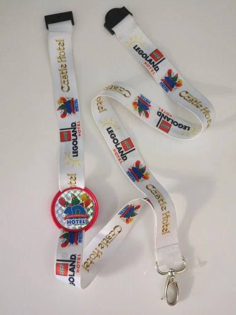 LEGOLAND CASTLE HOTEL Birthday Lanyard white With Red 10th Anniversary ...