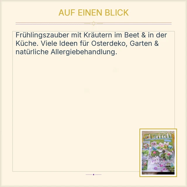 MEIN SCHÖNES LAND März/April 2020: Frühlingszauber Garten Deko Kräuter ...