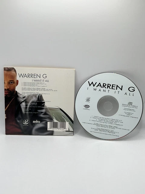 CD SINGLE WARREN G I Want It All EUR 5,47 - PicClick FR