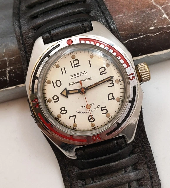 RARE VINTAGE SOVIET Wrist Watch Vostok Wostok Amphibia Antimagnetic ...