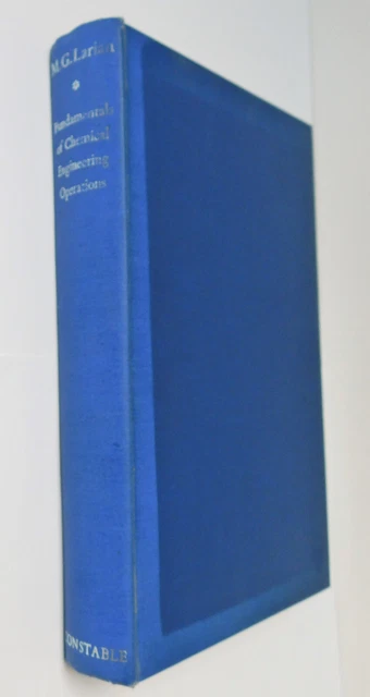 FUNDAMENTALS OF CHEMICAL Engineering Operations 1950s book science 1959 ...