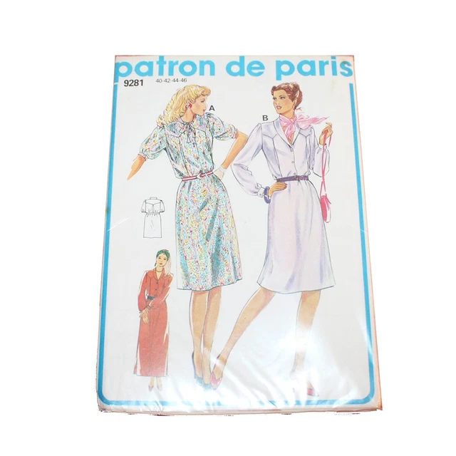 PATRON DE COUTURE Le Patron de Paris robes 9281 vintage EUR 5,00 ...
