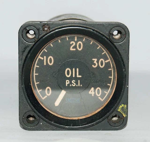 OIL PRESSURE INDICATOR Ratiometer Gauge 6A/2714 1ACR 40PSI Smiths RAF ...