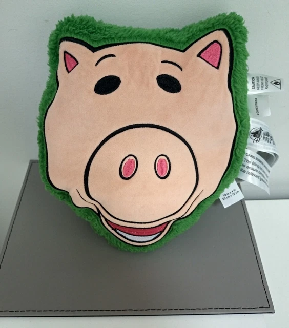 DISNEY STORE TOY Story Hamm Pig Face 3D Cushion Pillow Soft Toy £8.00 ...