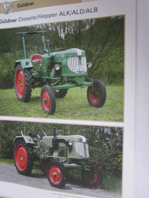 TRAKTOR GÜLDNER ALK, ALD, ALB, 1954 Datenblatt 09 EUR 4,61 - PicClick DE